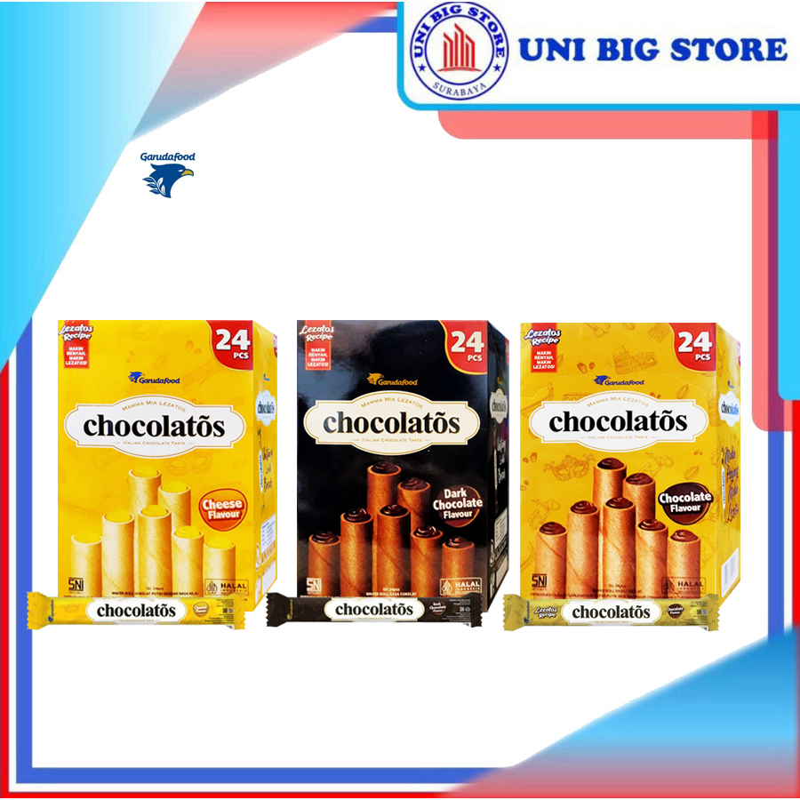 Jual Chocolatos Wafer Stick Roll Dark Coklat | Chocolate | Cheese Keju ...