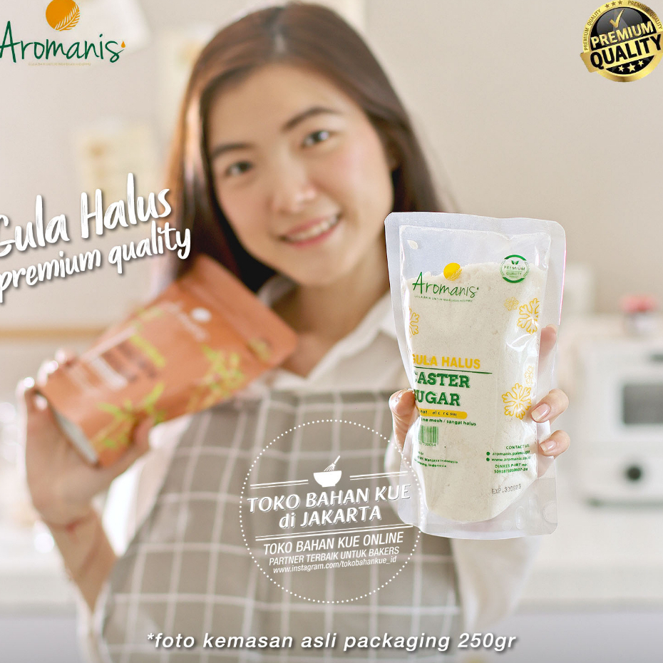 Jual Aromanis Castor Sugar 250gr Kemasan Asli Fine Caster Sugar Cane ...