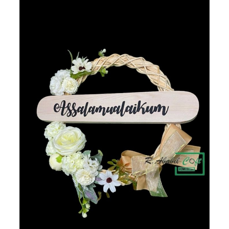 Jual Hiasan Pintu ring Rotan Bunga artificial | WREATH FLOWER ...