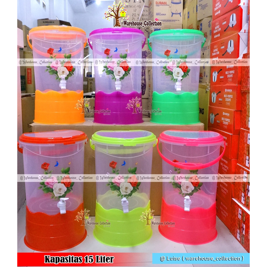 Jual DRINK JAR TEBAL 15 LITER / TEMPAT AIR DENGAN KERAN / TONG KRAN ...