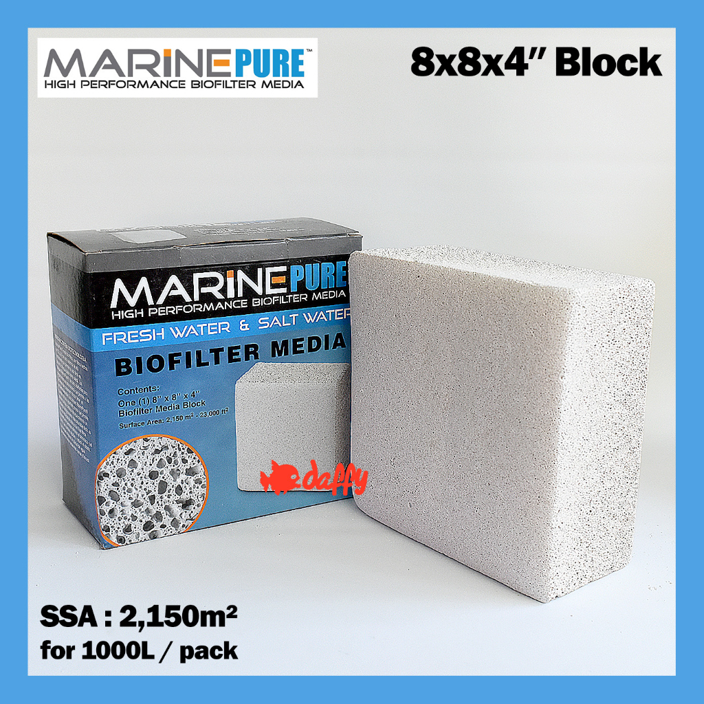 Jual Marine Pure Block 8x8x4" Original USA media filter biologis ...