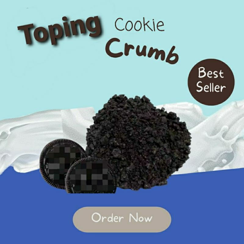 Jual Toping Cookie Crumb Kasar / Mix Crumb / Kasar Halus / Black Crumb ...