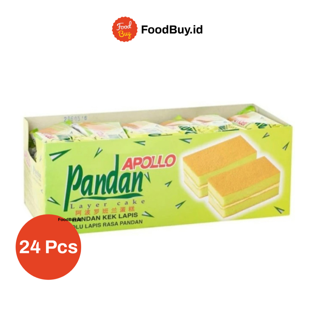 Jual Paket 1 Pack - Apollo Layer Cake Rasa Pandan (24 pcs) | Shopee ...