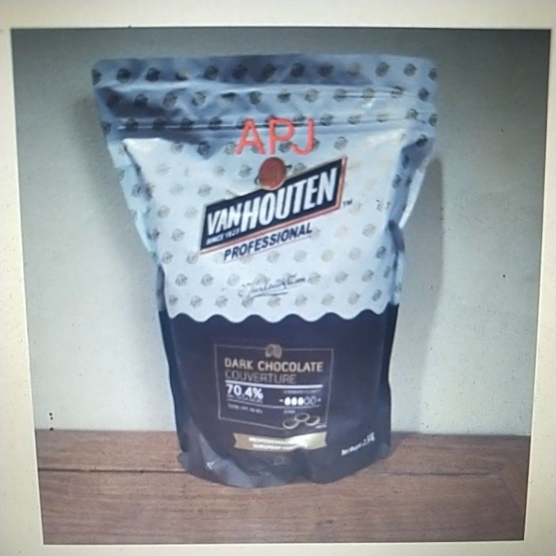 Jual Van Houten professional VHP dark Chocolate couverture 70.4% repack ...