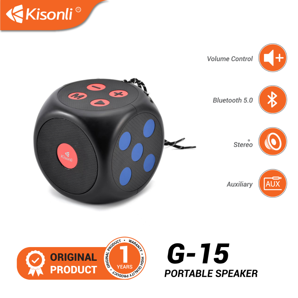 Jual KISONLI Speaker Bluetooth G15 TWS Super Bass 5.0 Portable With ...