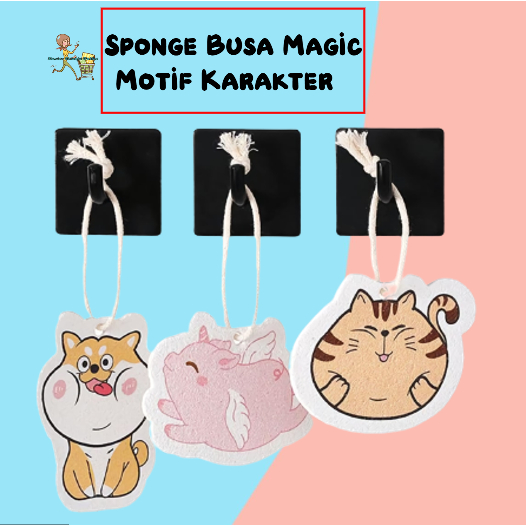 Jual Master Belanja Sponge Busa Magic Motif Karakter | Sponge Ajaib ...