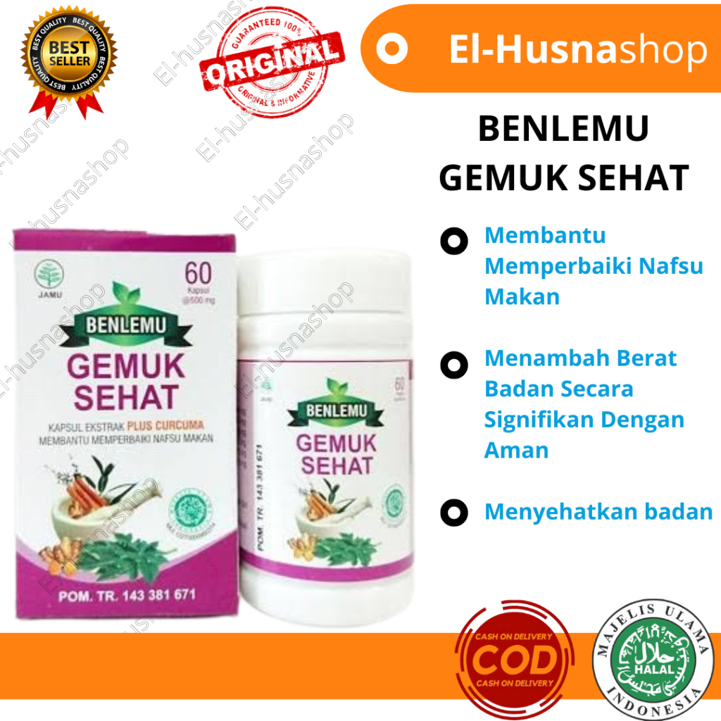 Jual Benlemu Gemuk Sehat Kapsul Herbal Plus Curcuma Membantu ...