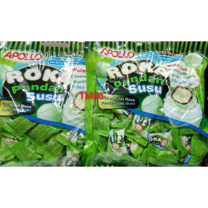 Jual APOLLO ROKA PANDAN SUSU/APOLLO WAFER BALL COVERED WITH PANDAN ...