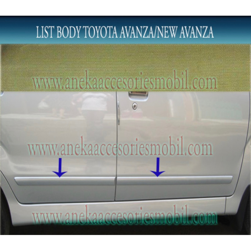 Jual List Body/Side Body Molding Color/Warna Mobil Toyota Avanza ...