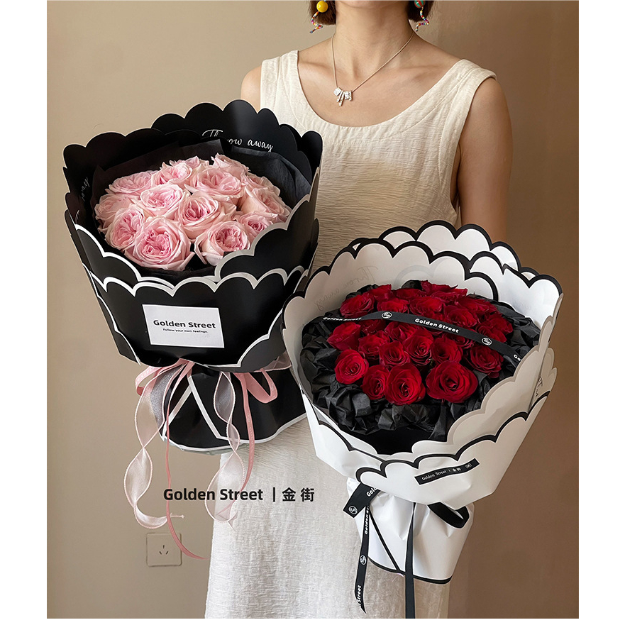 Jual Flower Shape Wrapping Paper Waterproof Kertas Buket | Kertas Buket ...