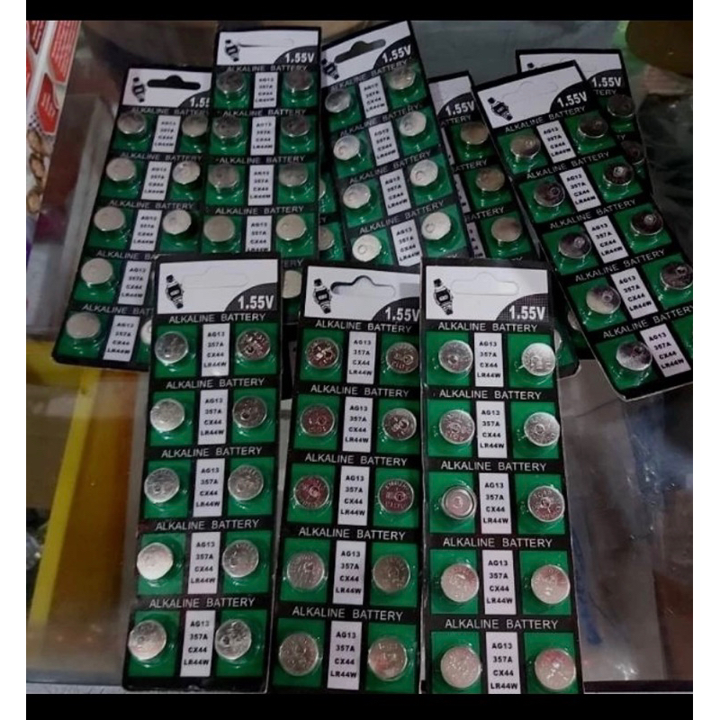 Jual Baterai ALKALINE BATTERY isi 10 pcs/ 1 Lembar LR44 357 AG13 ALKALINE SNI | Shopee Indonesia