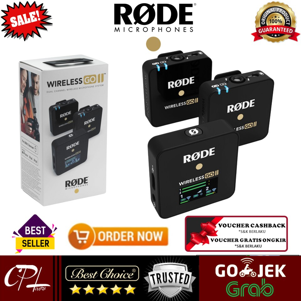 Jual Rode Wireless GO II 2-Person Compact Digital Wireless Microphone System/Recorder (2.4 GHz ...