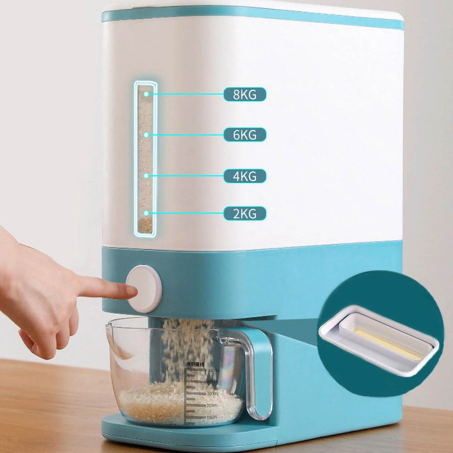 Jual Dispenser Beras 12 Liter - Tempat Penyimpanan Beras Otomatis 12 KG ...