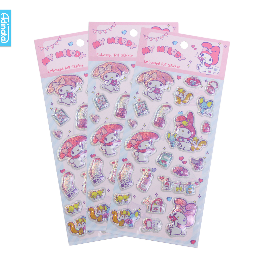 Jual My Melody Embossed Foil Puffy Stickers 2313-6139 / Sticker ...
