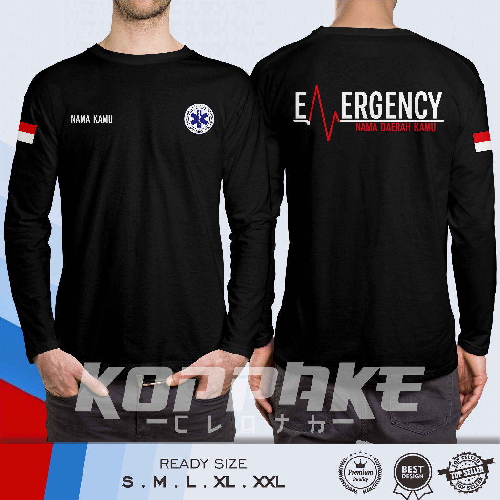 Jual Kaos EMERGENCY MEDICAL RESPONSE EMR Ambulance Gratis Nama Kamu dan ...