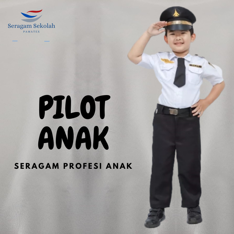 Jual Seragam Profesi Pilot Anak Kostum Karnaval Sekolah TK Paud ...