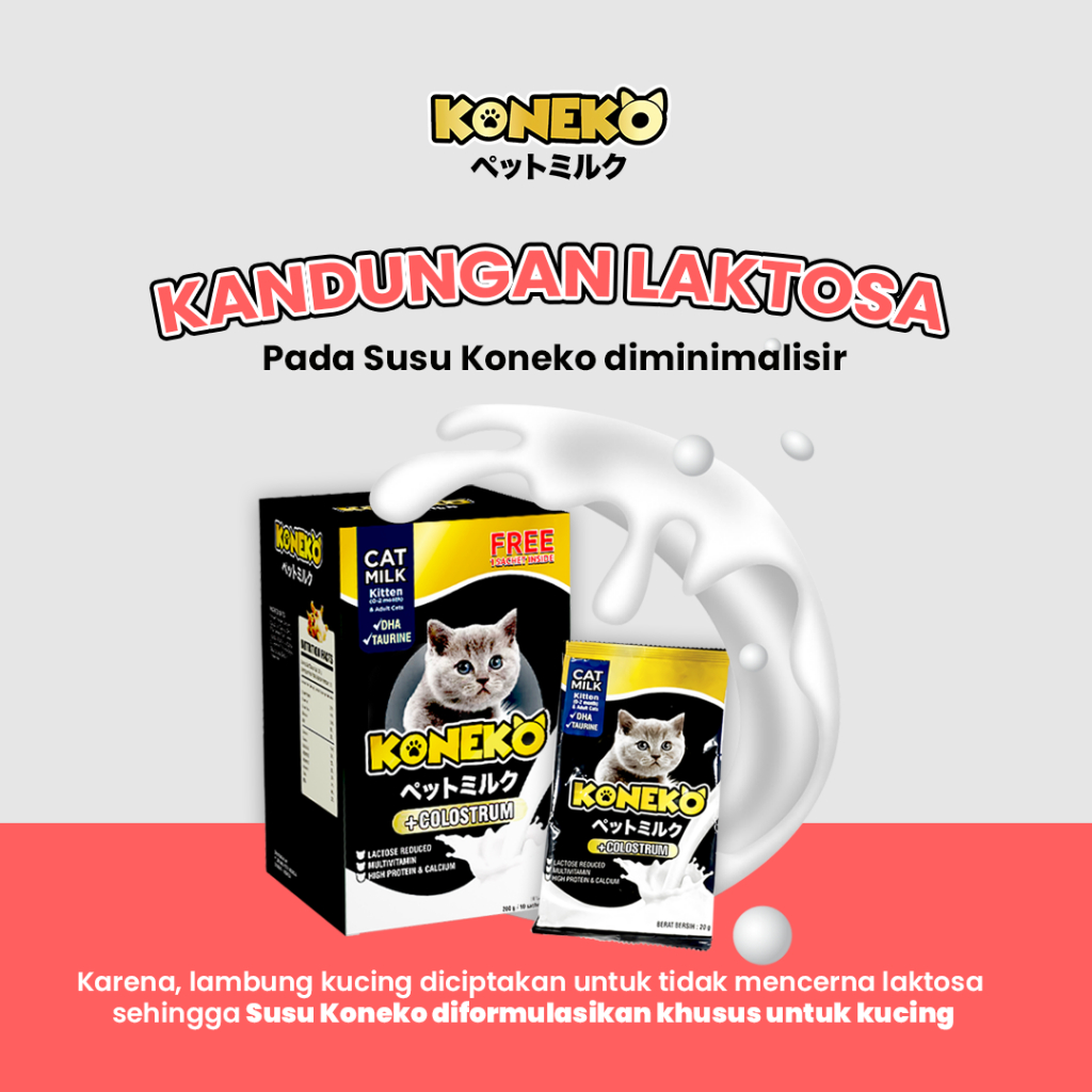 Jual KONEKO Cat Milk/ Susu Kucing 1 Box isi 11 Sachet | Shopee Indonesia