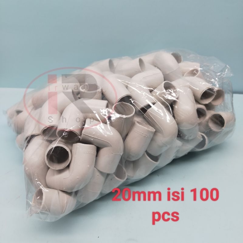 Jual L Boh Pipa Listrik 20mm isi 100 pcs / Keni Pipa Listrik 20 mm 100 ...
