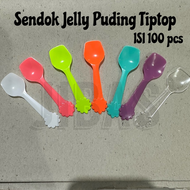 Jual Sendok Jelly Puding Merk TIP TOP BENING PUTIH WARNA ISI 100pcs ...