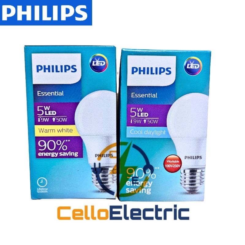 Jual Led Philips Essential 5 W - Lampu Led Philips Essential 5 Watt | Shopee Indonesia