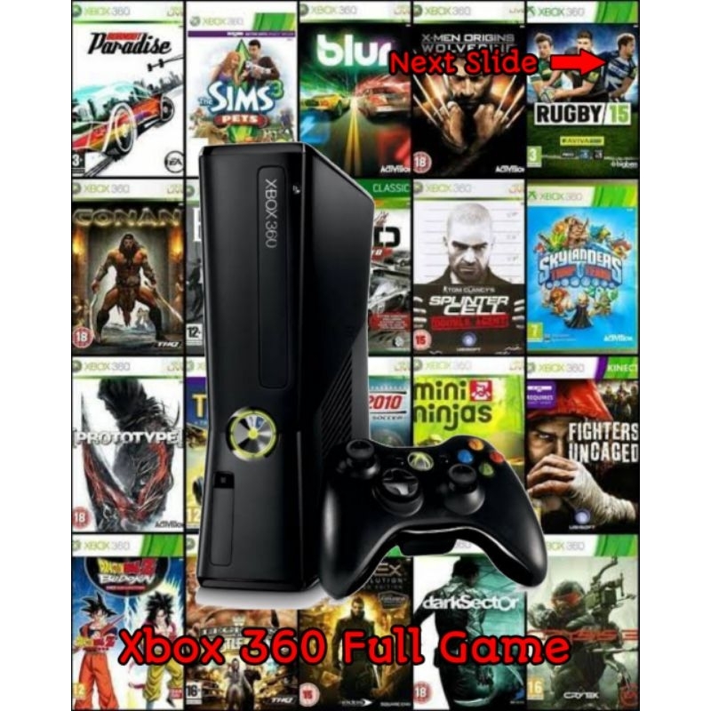 Jual xbox 360 slim rgh full game siap pakai | Shopee Indonesia