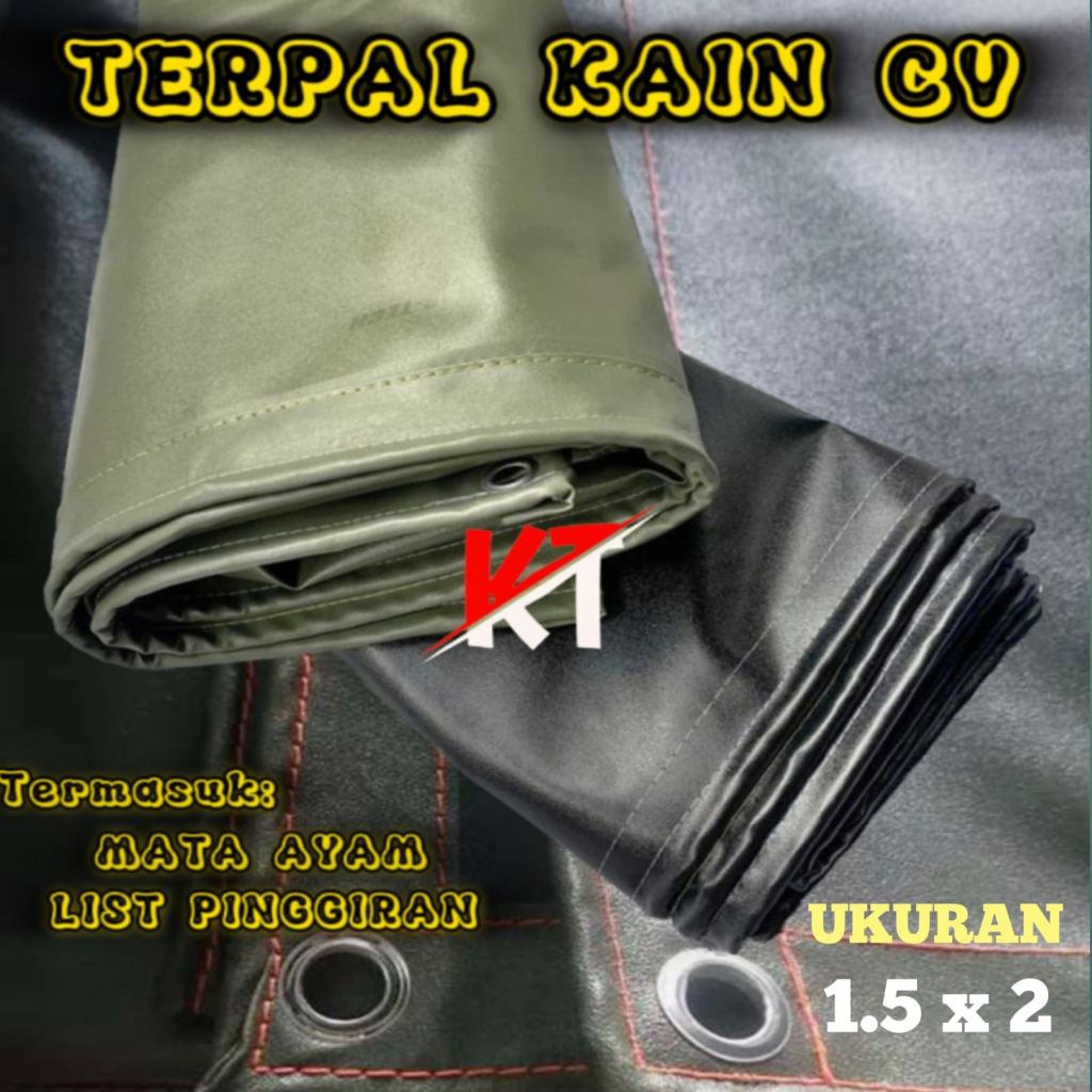 Jual Terpal Kain Cv Tentara/Jeep ukuran 1.5x2 semi kulit tebal | Shopee ...