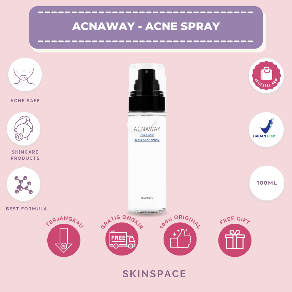 Jual ACNAWAY Acne Face and Body Spray / untuk Mengurangi Jerawat pada ...