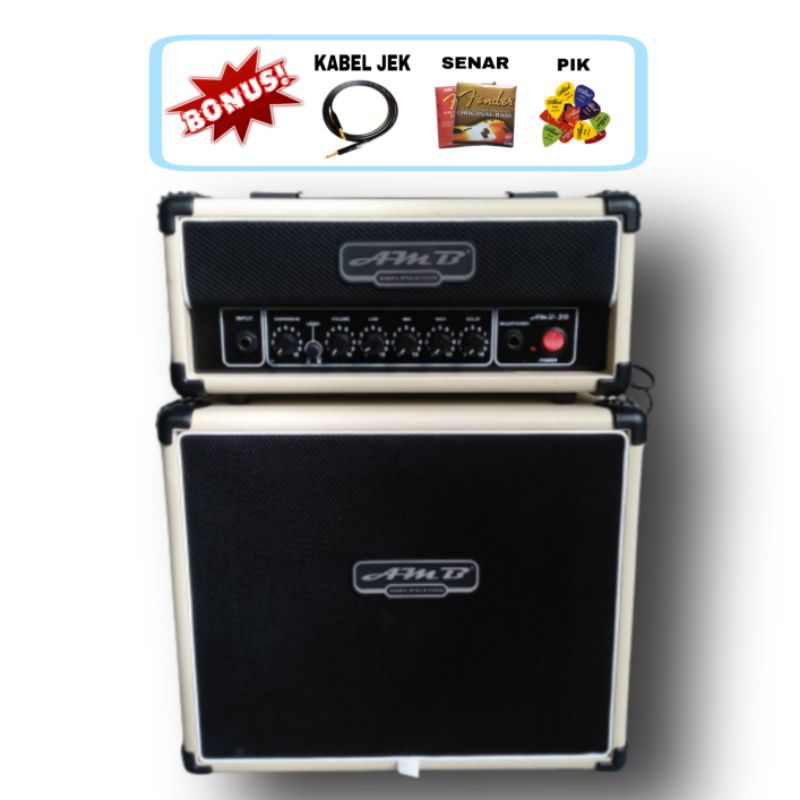 Jual AMPLI GITAR LISTRIK AMB HEAD CABINET 3 INPUT ADA SUDAH DISTORSI ...
