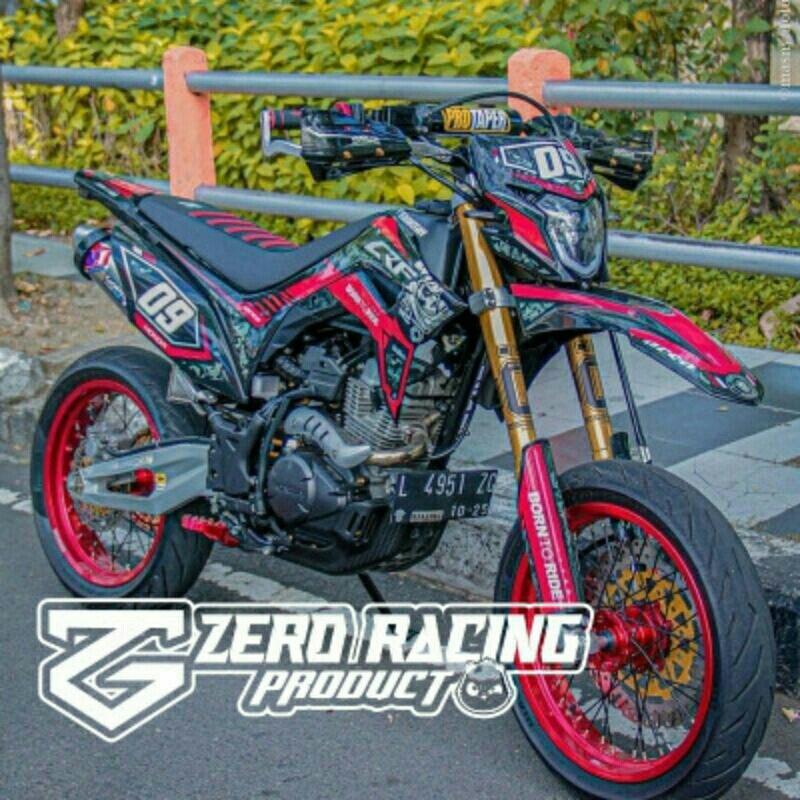 Jual Decal CRF 150l fullbody hitam merah keren free custom desain ...