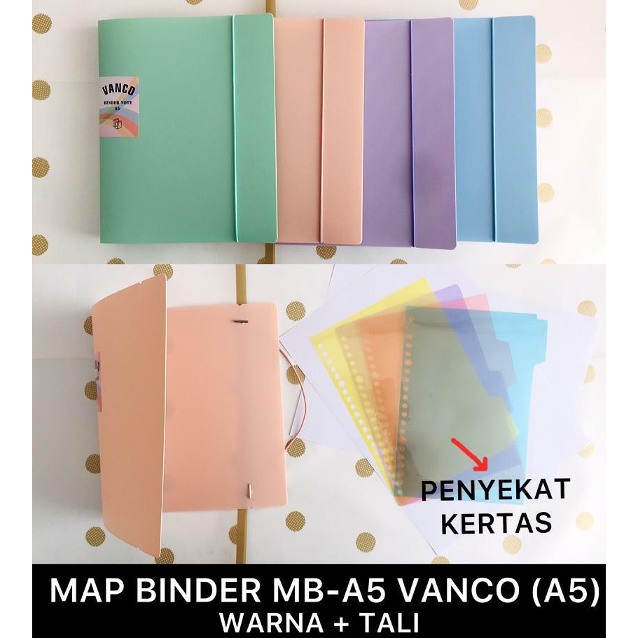 Jual VANCO MAP BINDER / BINDER NOTE UKURAN A5 DENGAN PEMBATAS KERTAS ...