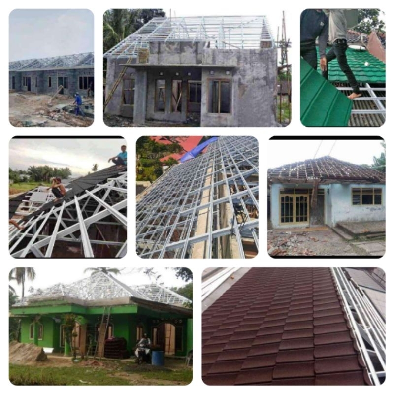 Jual renovasi atap rumah bongkar pasang atap lama ganti rangka baja ...
