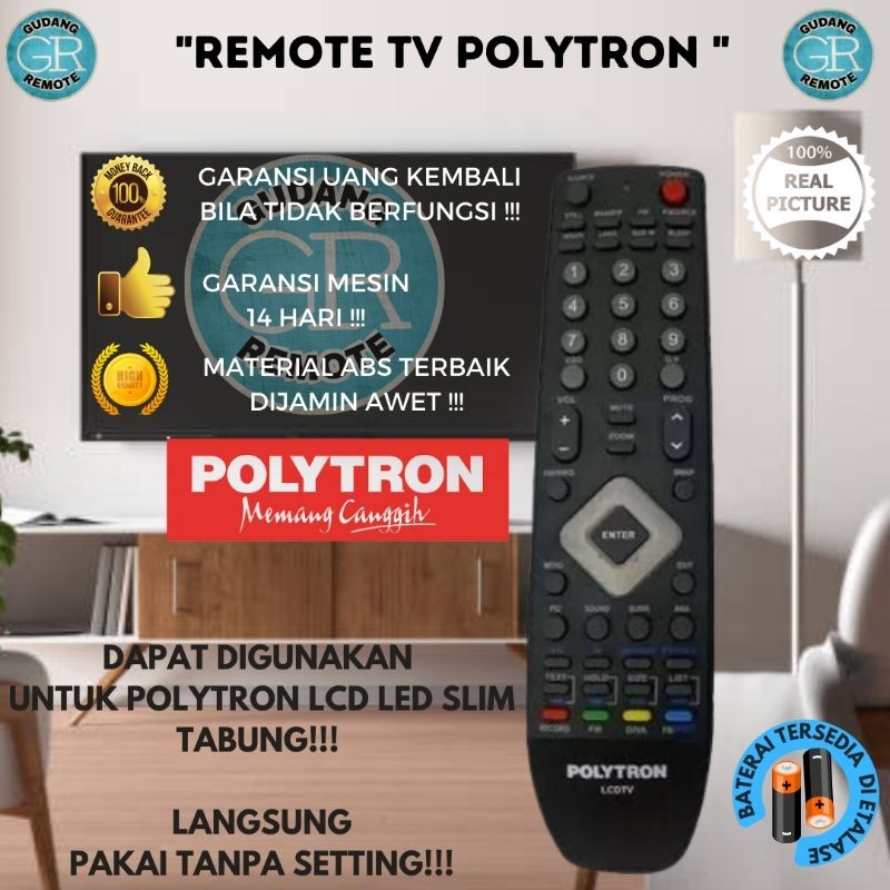 Jual Remote Remot TV Polytron LCD/LED/Slim | Shopee Indonesia
