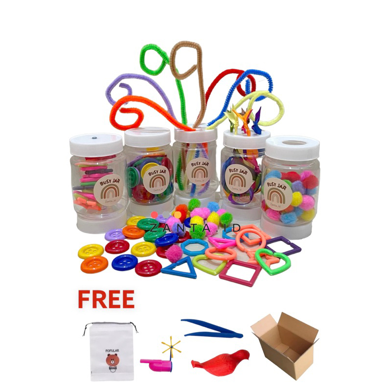 Jual Mainan Edukasi Busy jar | Montessori | Motorik Sensori | Sensorik ...