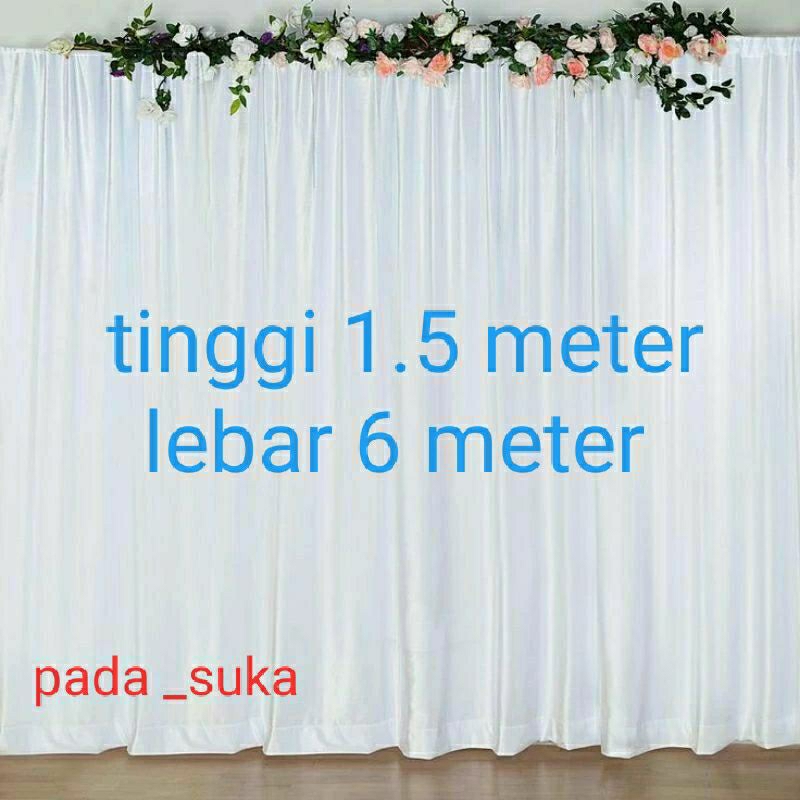 Jual Backdrop tinggi 1.5 meter lebar 6 meter / background pesta / ulang ...