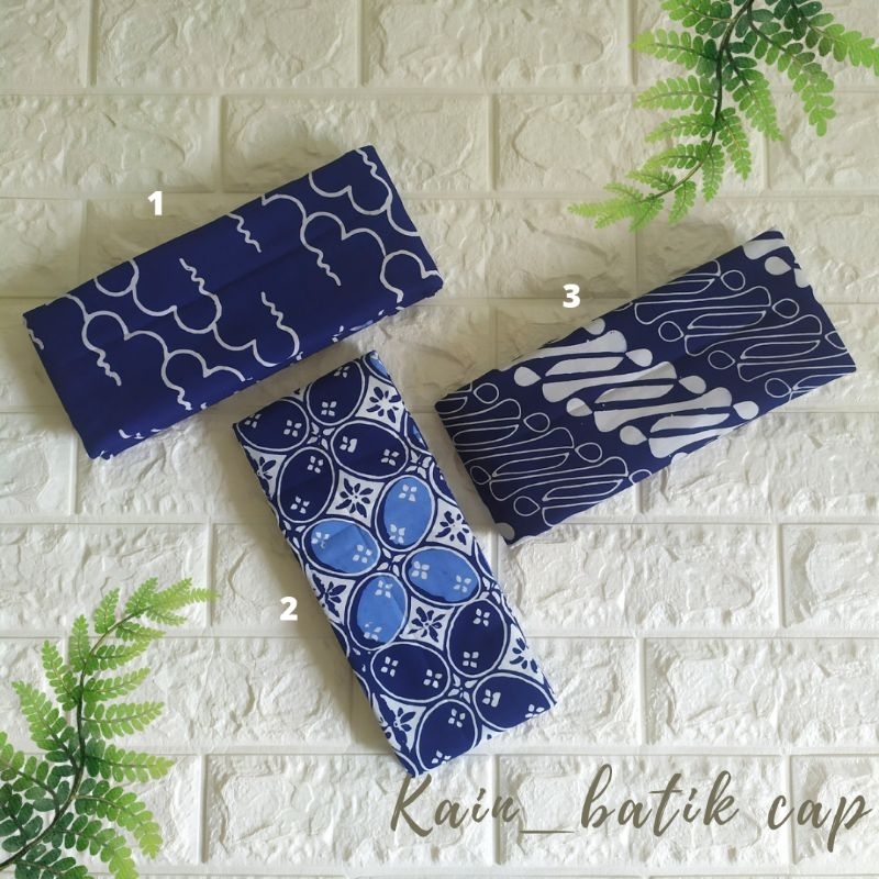 Jual Kain Batik Cap Warna Navy 2 Meter Bahan Katun | Shopee Indonesia
