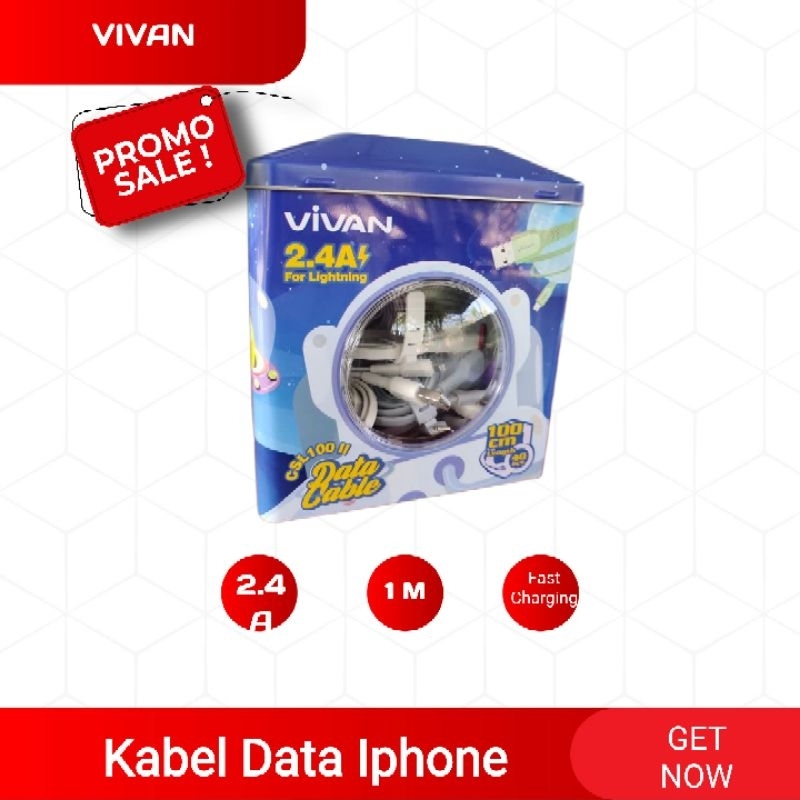 Jual Kabel Data Iphone VIVAN CSL 100 Full Color Ligthing fast charging ...