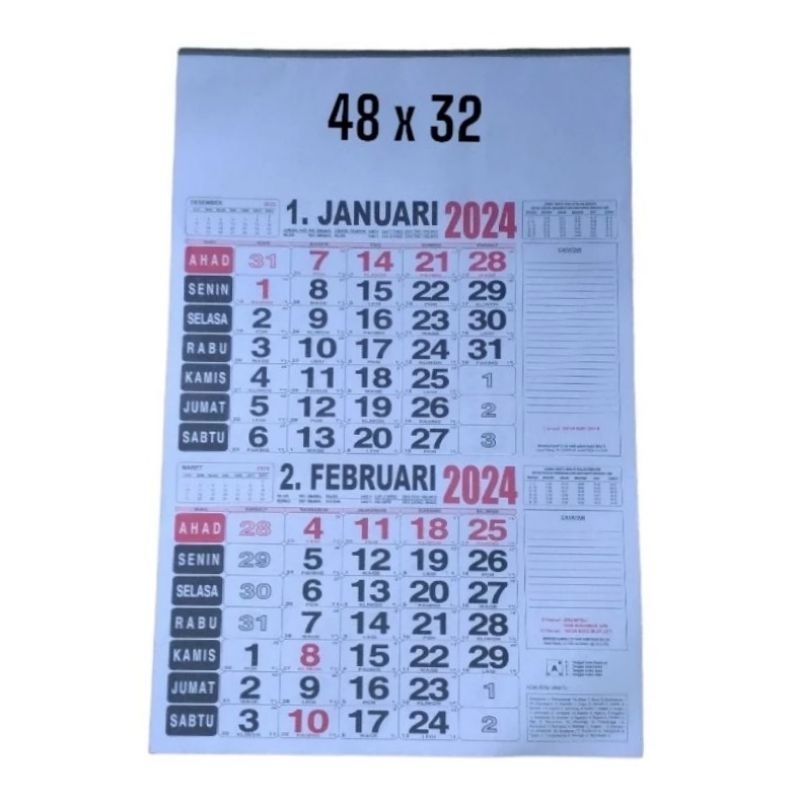 Jual Kalender 2024 Jumbo 64x44 | Kalender Dinding 2024 | Kalender ... Jual Kalender 2024 Jumbo 64x44 | Kalender Dinding 2024 | Kalender ...