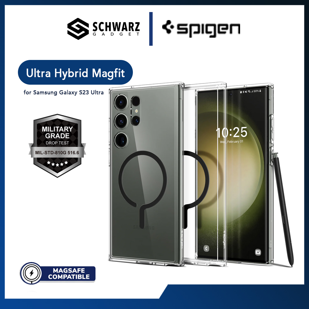 Jual Case Samsung Galaxy S23 Ultra Spigen Magsafe Ultra Hybrid MagFit Clear Casing Original ...