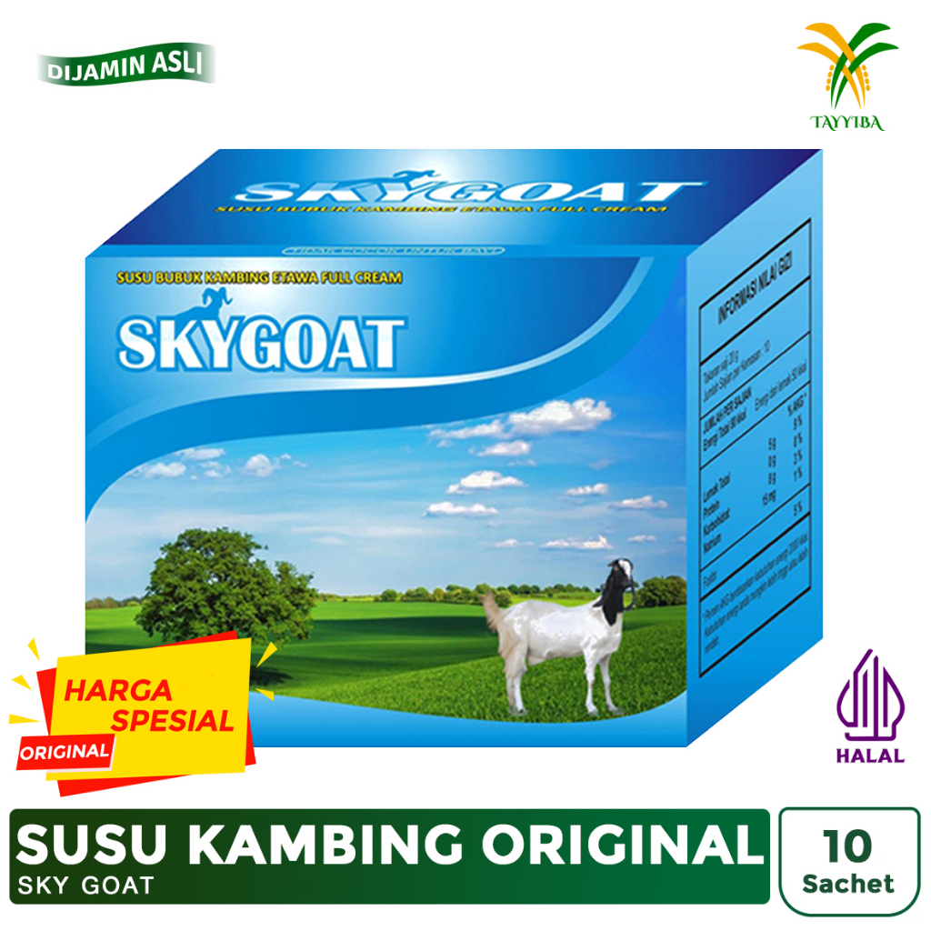 Jual Susu Kambing Etawa Bubuk Sky Goat Rasa Original 1 Box Isi 10 ...