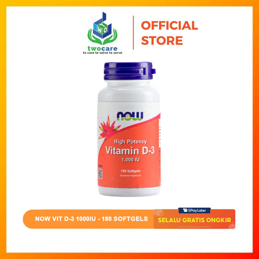 Jual Now Foods High Potency Vitamin D-3 1000 IU 180 Softgels Vitamin D3 | Shopee Indonesia