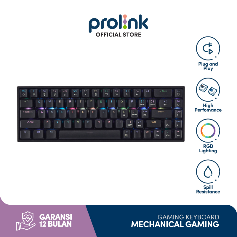 Jual Prolink Desmodus Mechanical Keyboard Full length l Compact design ...