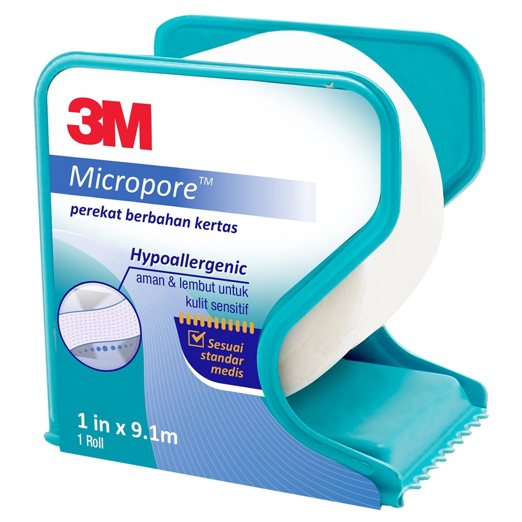 Jual 3M Nexcare Micropore Hypoallergenic 1 Inch x 9,1 M / Plester Kasa ...