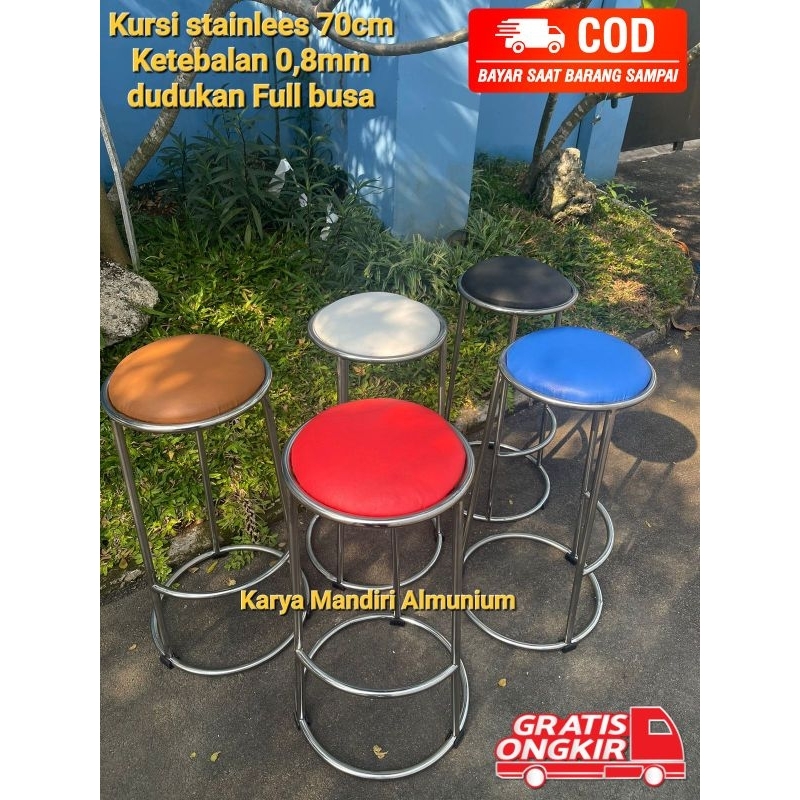 Jual Kursi stainless / Cafe / Teras / Baso / 70cm | Shopee Indonesia