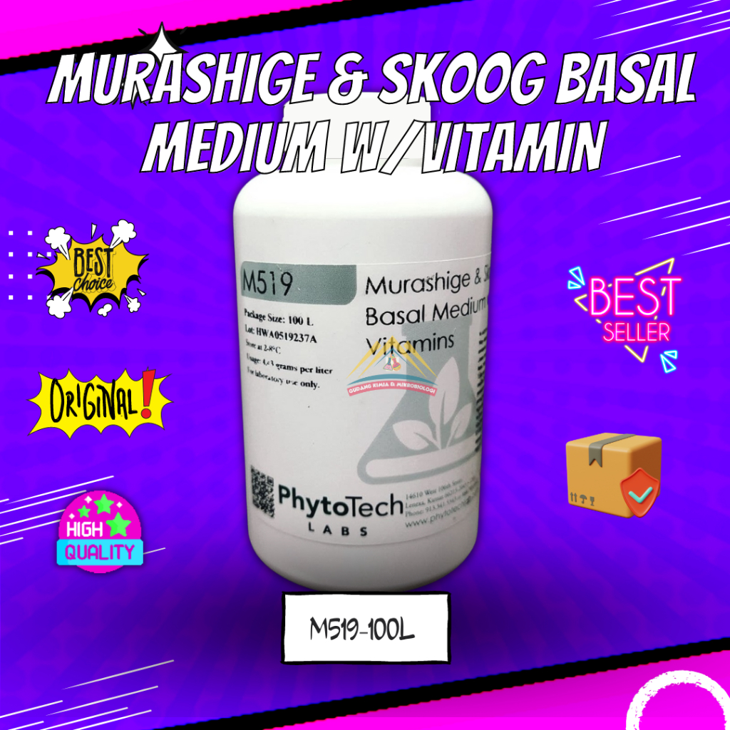 Jual Phytotech, Murashige & Skoog Basal Medium with Vitamins / MS, 100 Liter | Shopee Indonesia