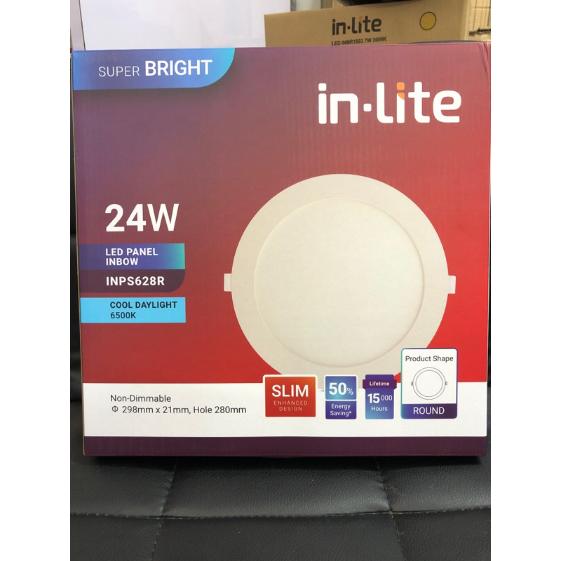 Jual lampu Led Panel inbow downlight tanam kotak 24w 24watt 24 w INPS628S / INPS628R INLITE IN ...