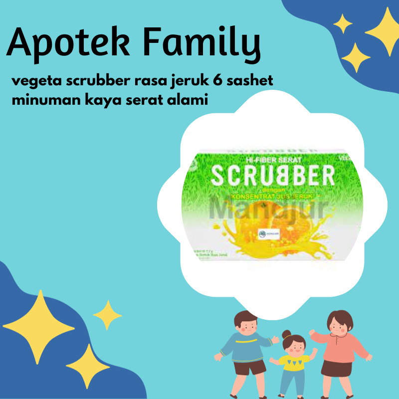 Jual vegeta scrubber rasa jeruk 6 sashet minuman kaya serat alami ...