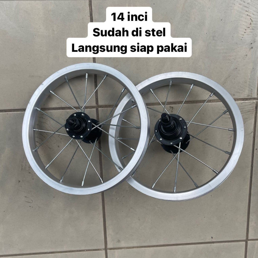 Jual Wheelset Velg Sepeda 14 Inch BMX Alloy Rims | Shopee Indonesia