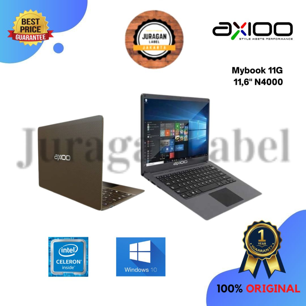Jual Laptop Mybook Axioo 11G intel N4000 11,6" SSD M.2 ips + Win10 Pro ...
