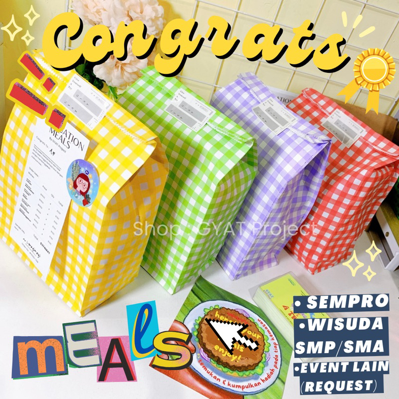 Jual [READY] CONGRATULATION MEALS Tema Patrick Snack Box 7 Warna by ...