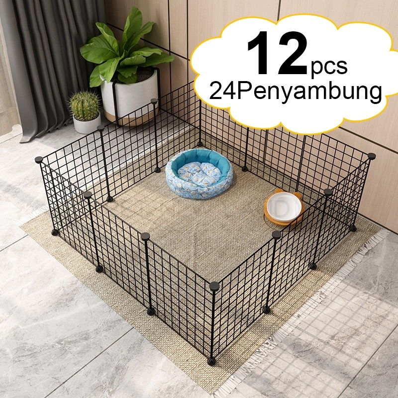 Jual 20PCS Kandang kucing kandang anjing Kandang Hewan Peliharaan / Pagar Besi DIY Kandang Hewan ...